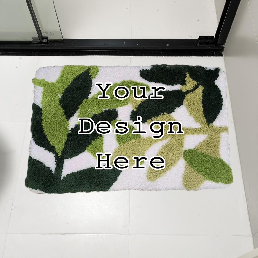 Personalization Hand Tufted Fluffy Bath Mat, Custom Bath Mat, Custom ...