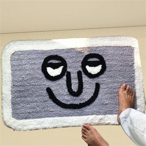 Funny Emoji Bath Mat, Tiger Bath Rugs, Cute Duck Bath Mat, Dorm Rug ...