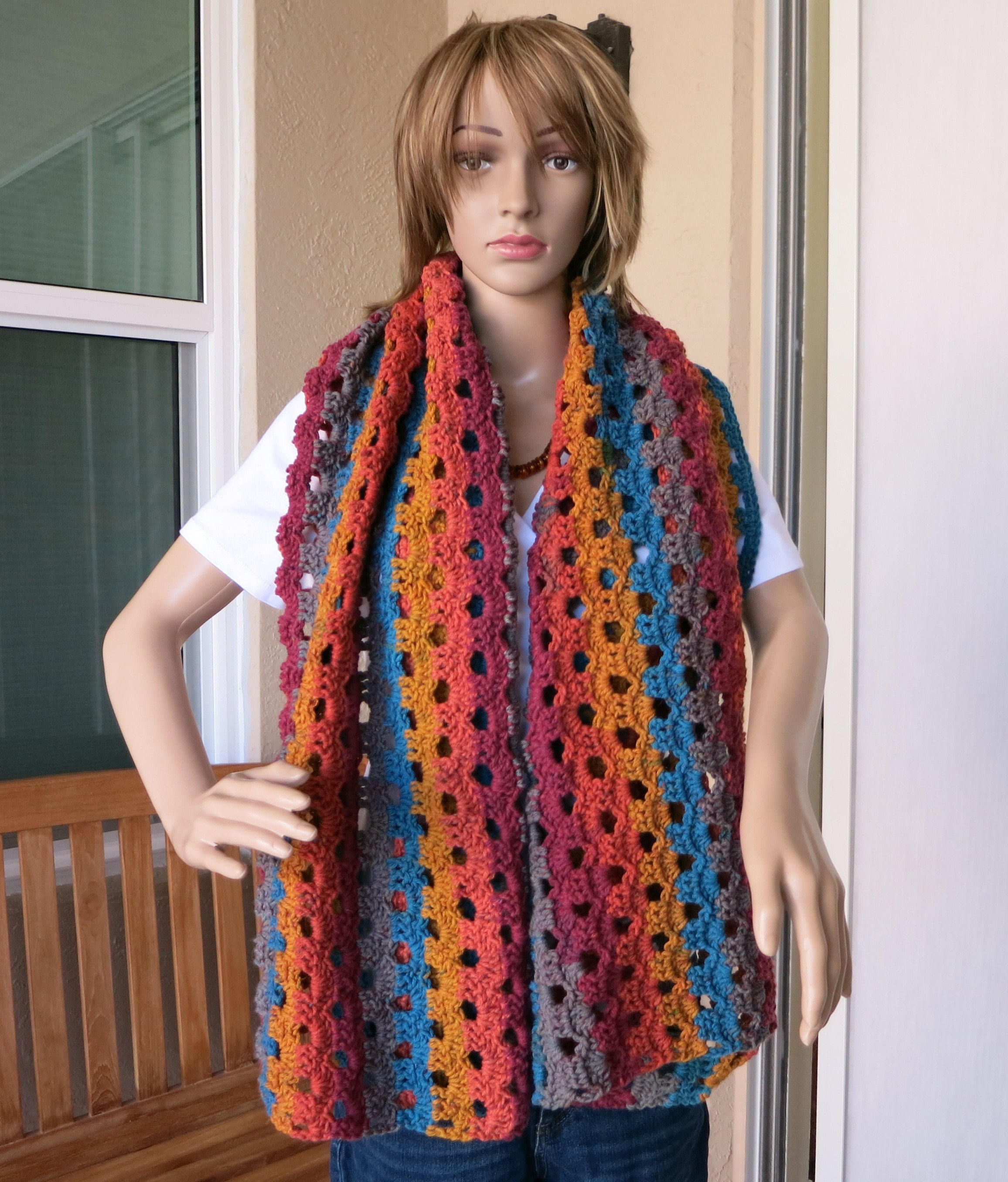 Southwest Sunset and Shadow Shawl Gift for Him Women Comfort Wrap Hand ...