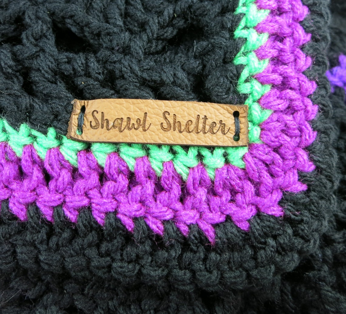 Unisex Lapghan Shawl Hand Crocheted Trans Seasonal Afghan Comfort Shawl ...