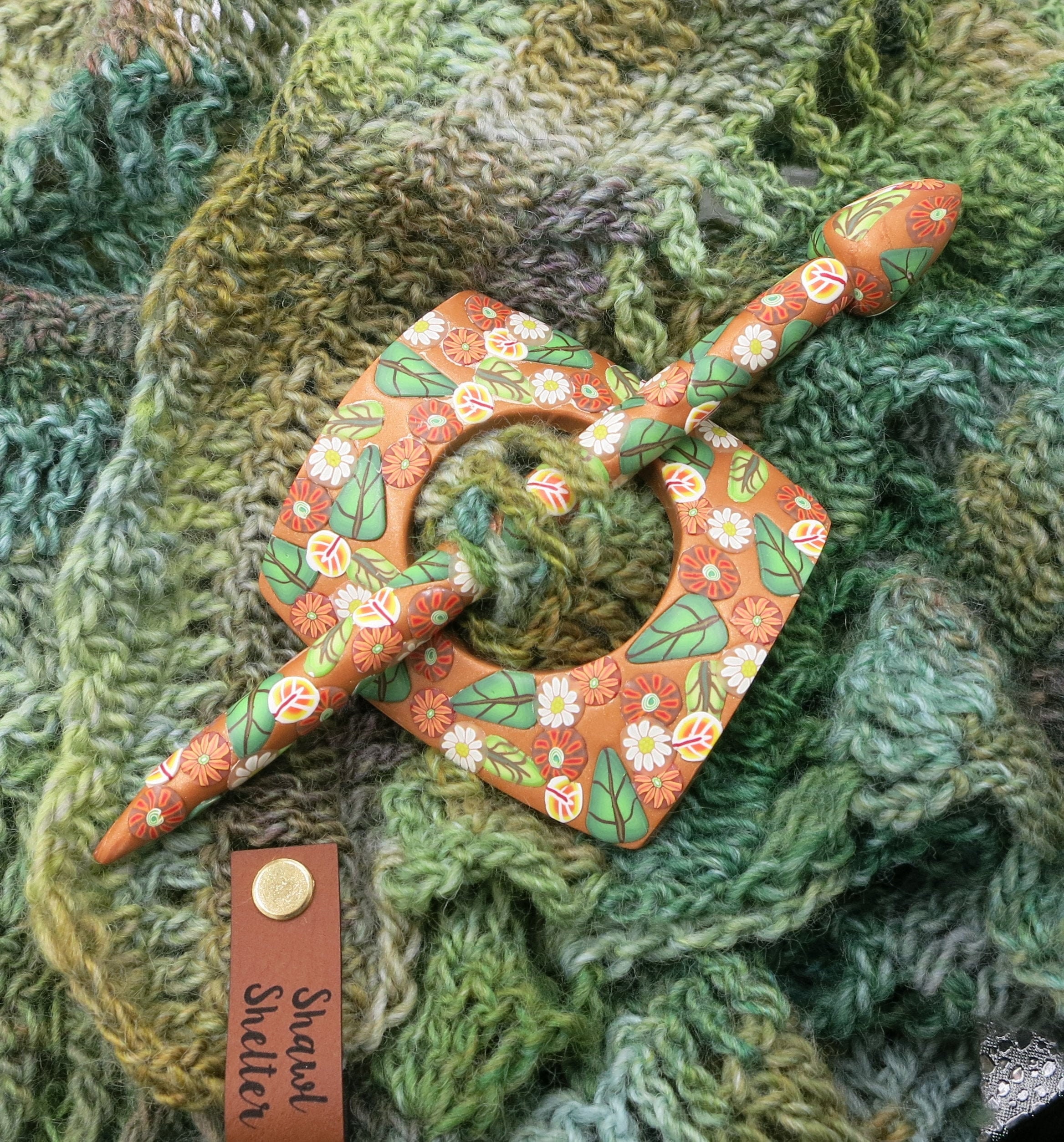 Polymer Clay Shawl Pin Pattern