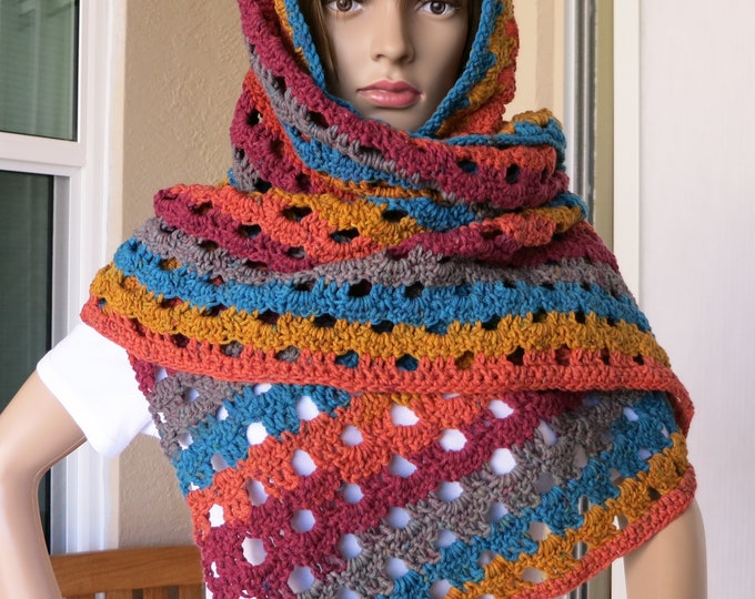 Southwest Sunset and Shadow Shawl Gift for Him Women Comfort Wrap Hand ...