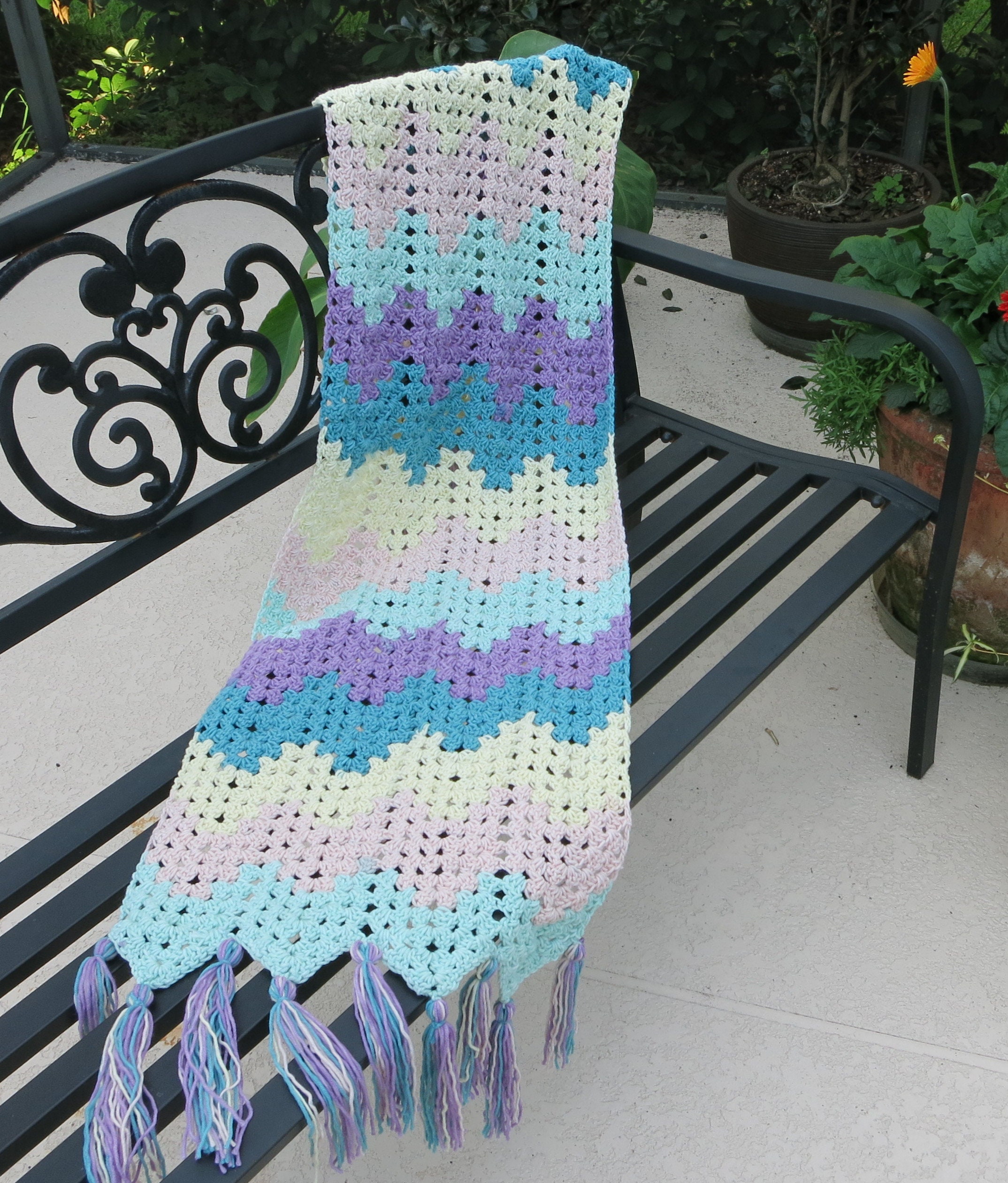 Ripple Shawl Warm Comfort Wrap Multiple Tassels Fashion - Etsy