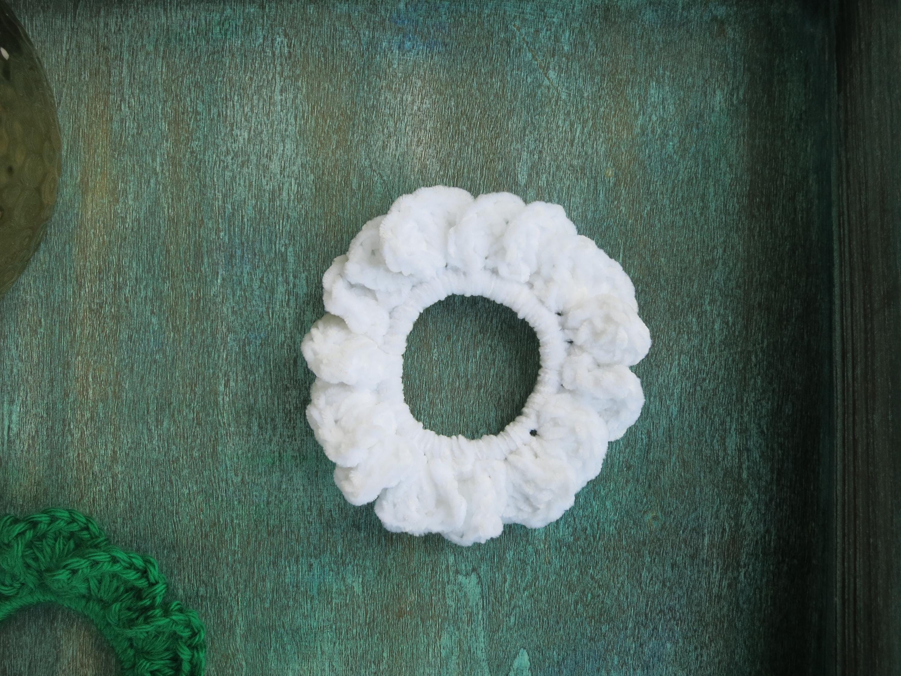 Set of Three Scrunchies Hand Crocheted Petals Ponytail Bun Hairstyle ...