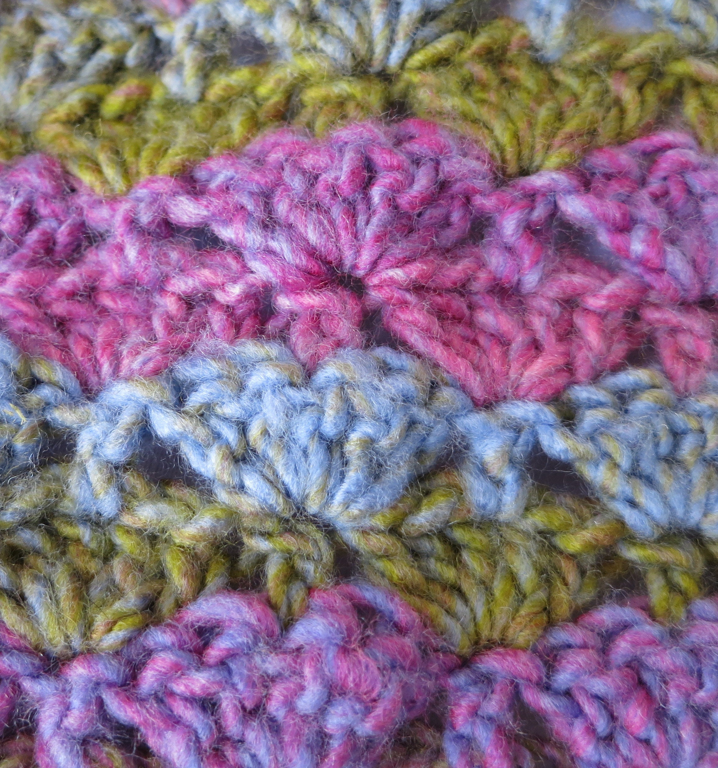 Heather Shawl Hand Crocheted Roving Yarn Curly Fringes Evening Shawl ...