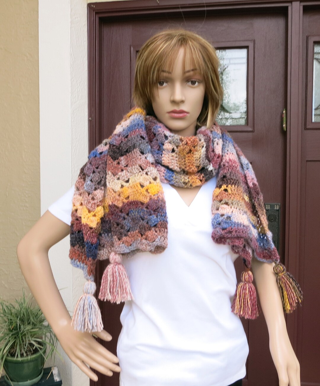Sandstone Sunset Rectangular Shawl Gift for Mom Comfort Wrap Hand ...
