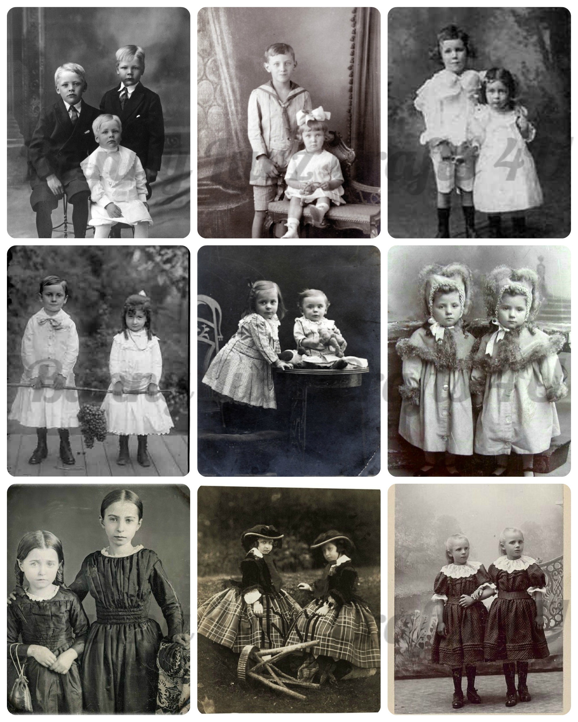 Vintage Siblings, 19th-century Children, Vintage Children, Ephemera ...
