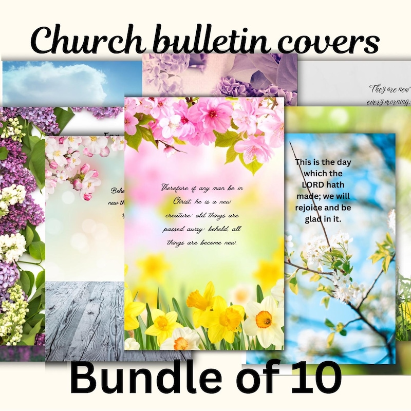 Spring Church Bulletin Covers - Etsy
