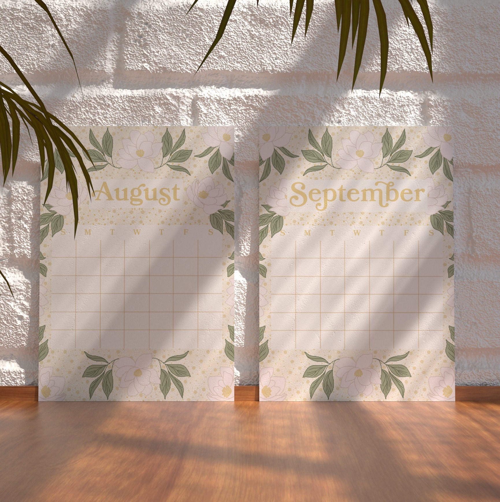Magnolia Botanical Calendar- Digital Download- Perpetual Dates- Print ...
