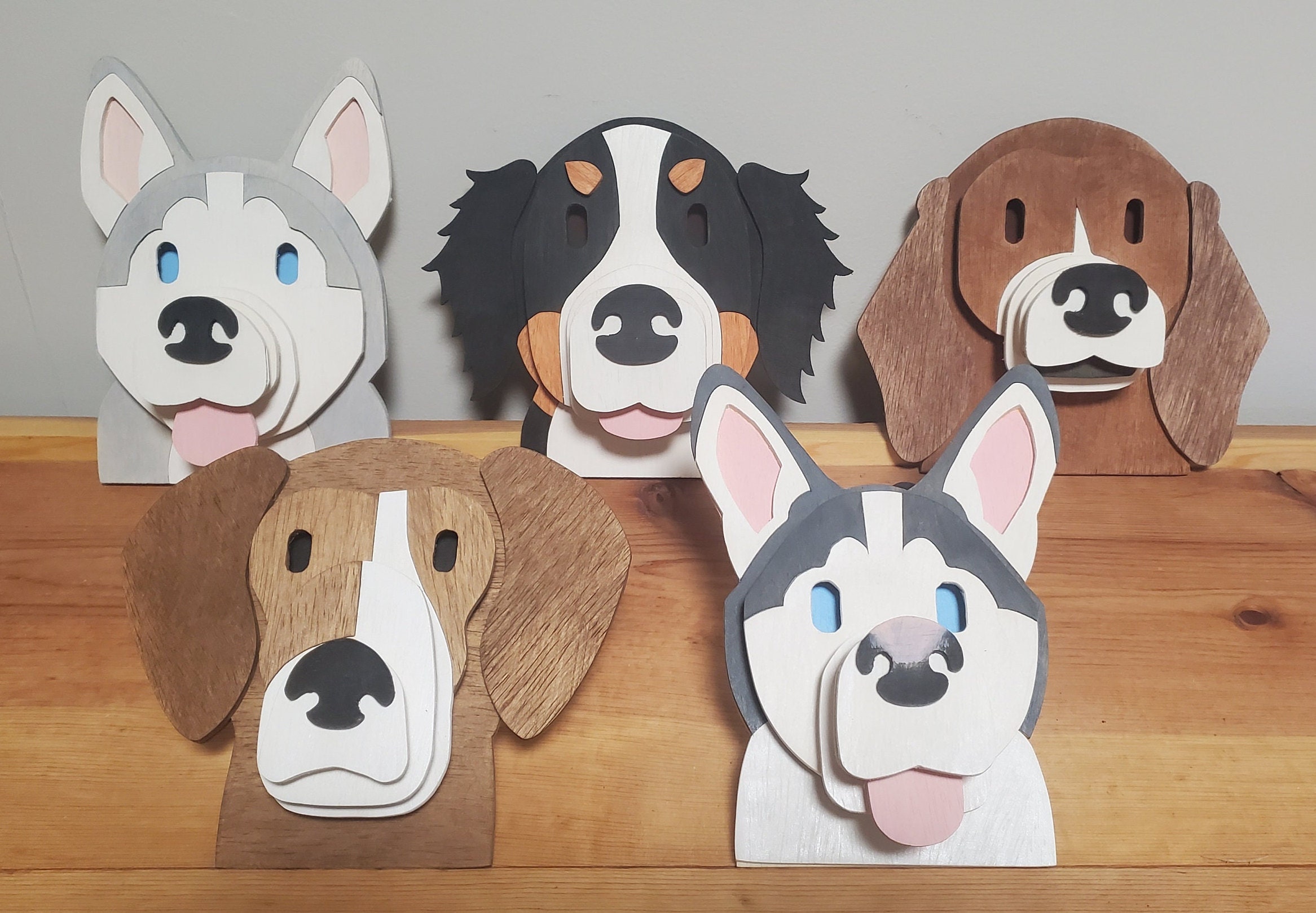 Custom Dog Wooden Layered Art Sculpture | Etsy