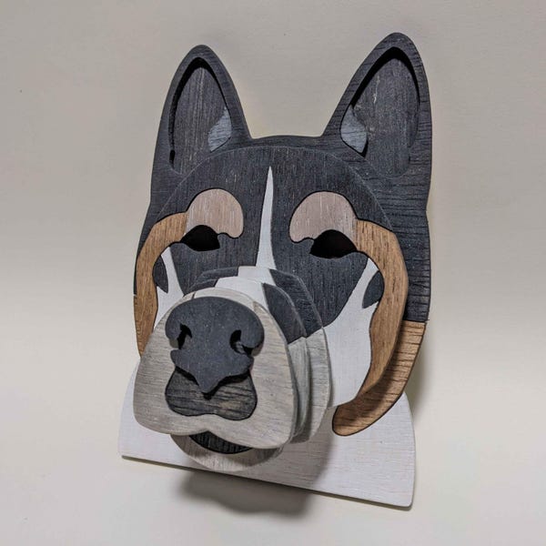 Wooden Dog Art - Etsy