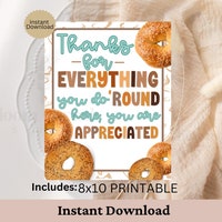 Cute Food Teacher Appreciation Sign 8"x10" | Instant Download | Thank a ...