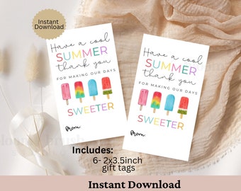 Summer Gift Tags End of School Year - Etsy