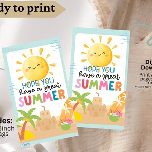 Teacher Appreciation Gift Tags Sunshine Thank You Tag Schools Out ...