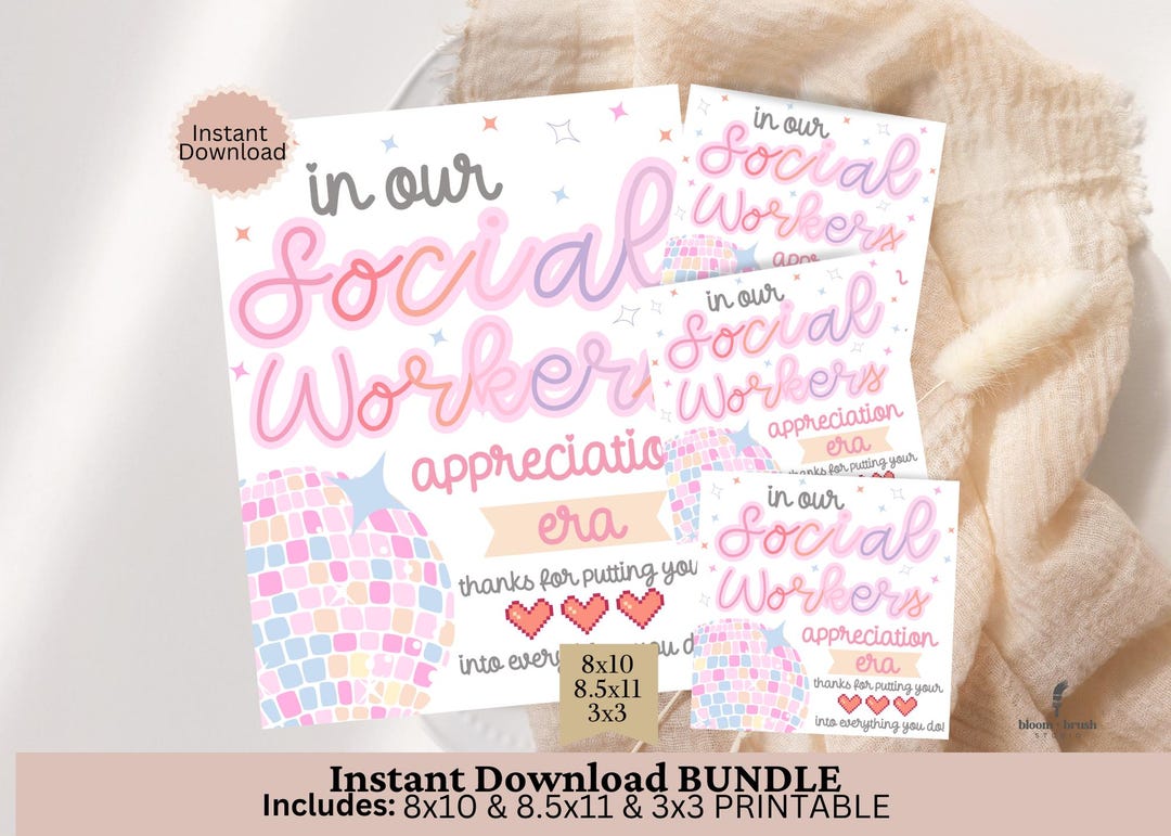 Social Worker Appreciation Month Sign Printable / Social Work Month ...