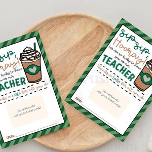 PRINTABLE Back to School Teacher Gift, Starbucks Teacher Gift Card ...