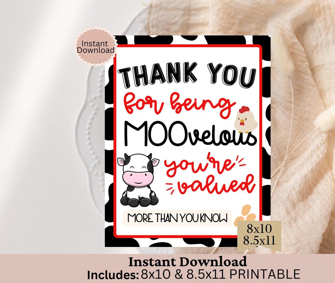 Teacher Appreciation Printable Teacher Appreciation Week Gift Thank You ...