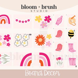 Retro Spring Bulletin Board Kit, Bloom Kindness, Pastel Spring Theme ...