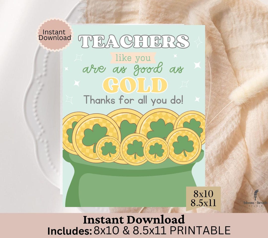 Team Appreciation Printable Sign, Staff St. Patrick's, Lucky Team ...