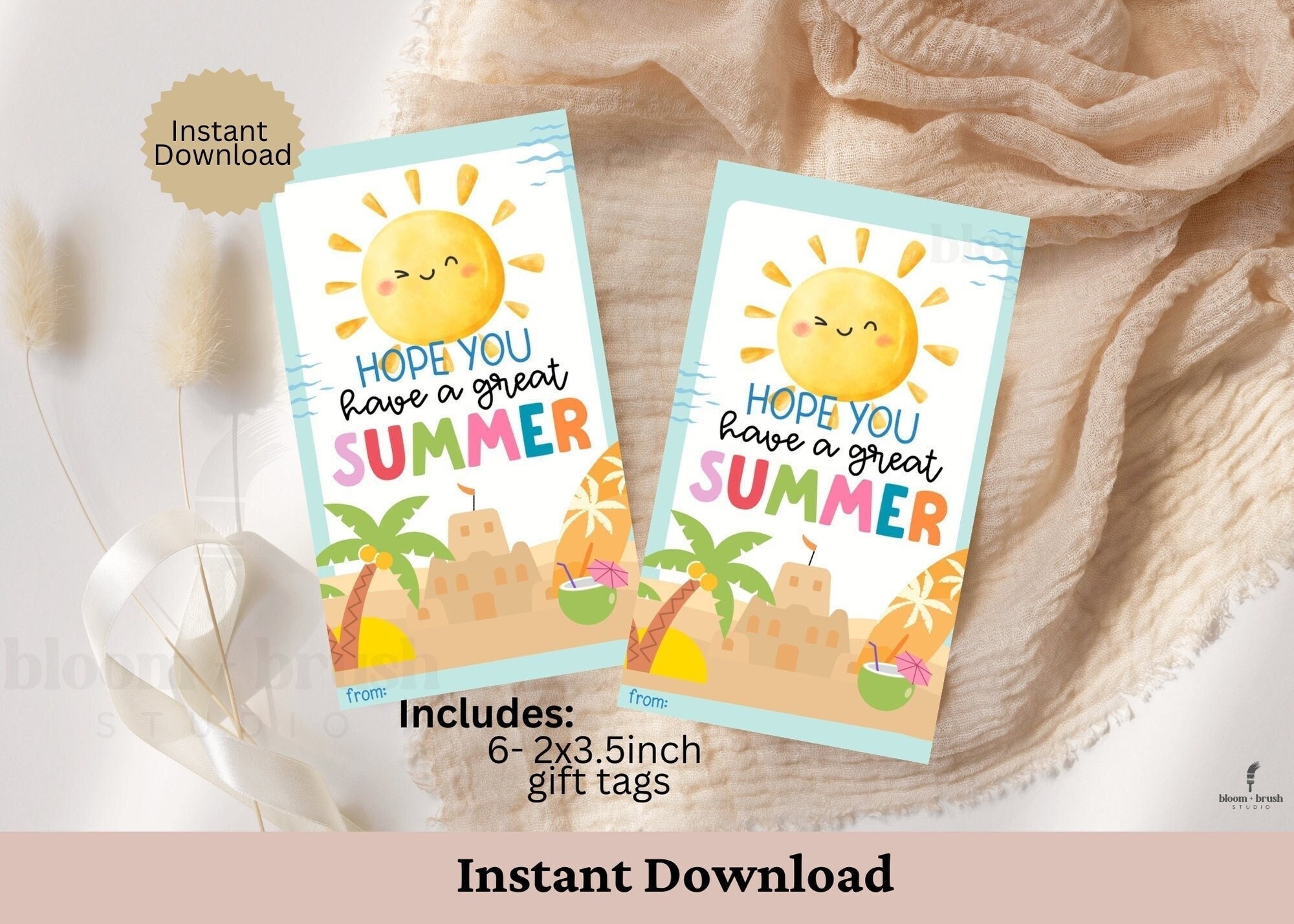 Teacher Appreciation Gift Tags Sunshine Thank You Tag Schools Out ...