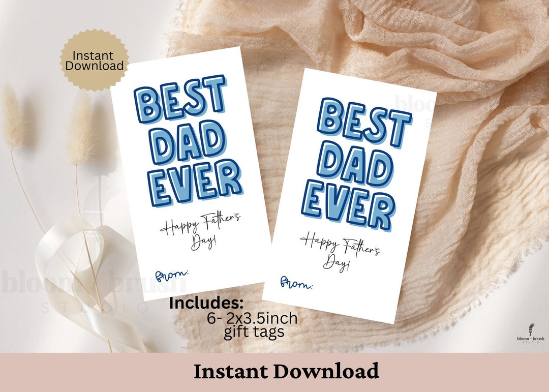 Happy Father's Day Gift Tag | DIGITAL DOWNLOAD | Printable Gift Tag ...