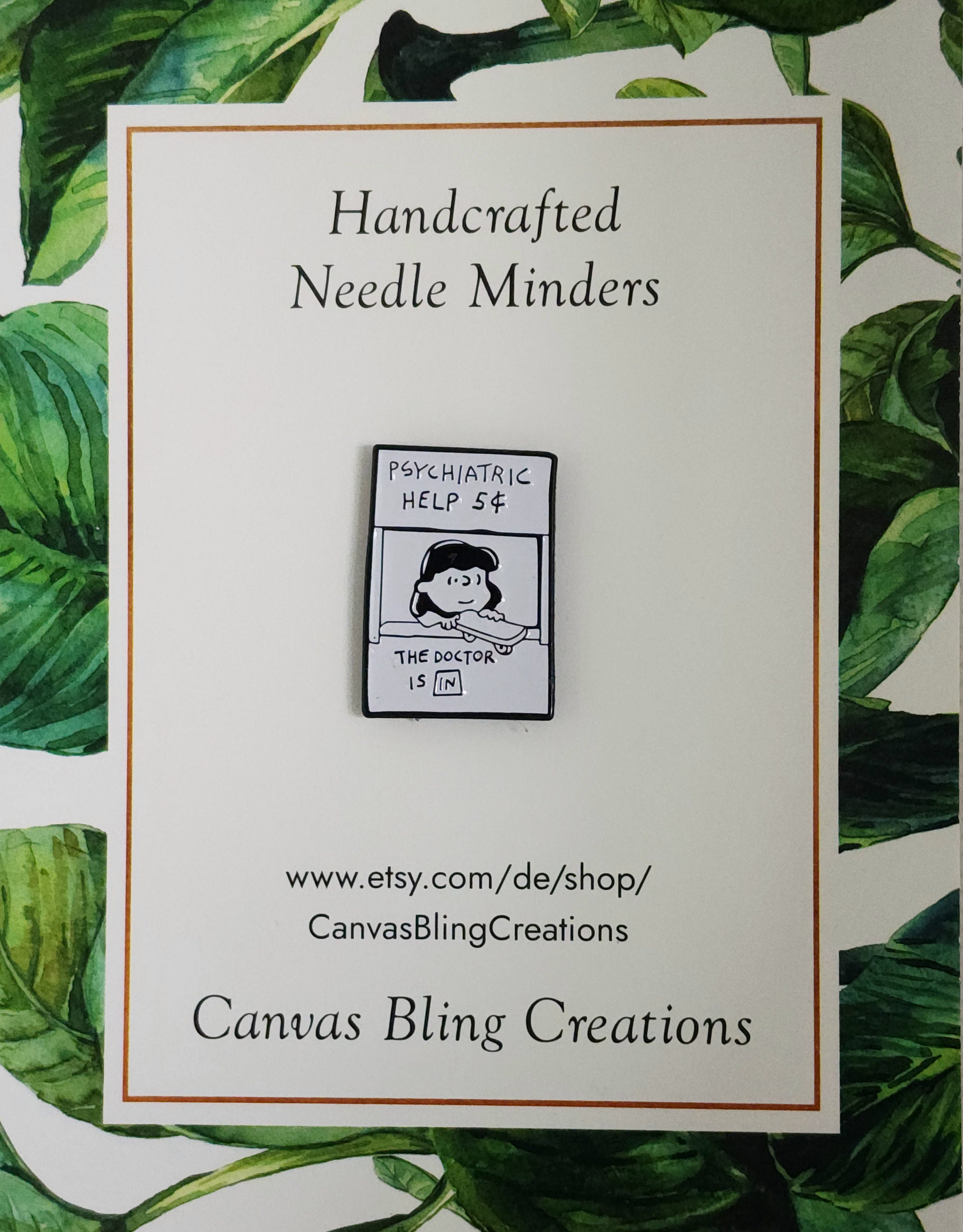 SNOOPY Peanuts LUCY Doctor is in (flat) - Handcrafted Needle Minder - Etsy