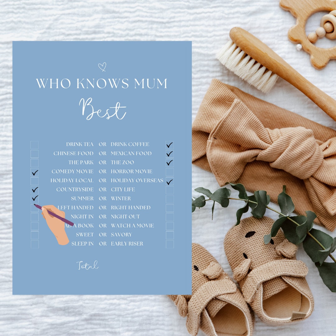 Blue Baby Shower Games Bundle Fun Printable Baby Shower Game ...