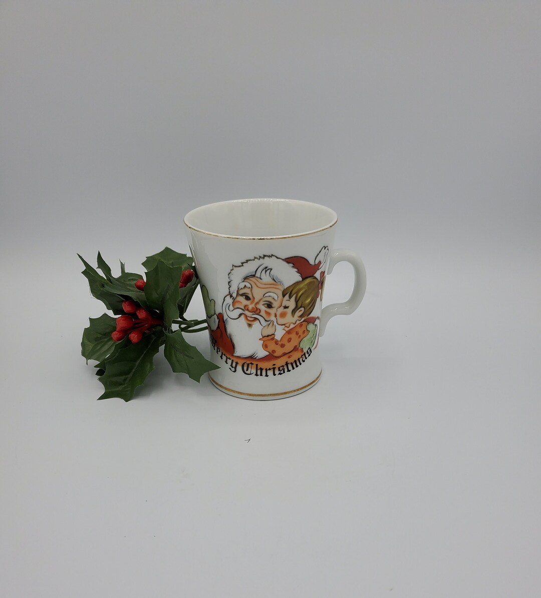 Vintage Lefton Christmas Santa & Child Coffee Mug or Tea Cup #437 - Etsy