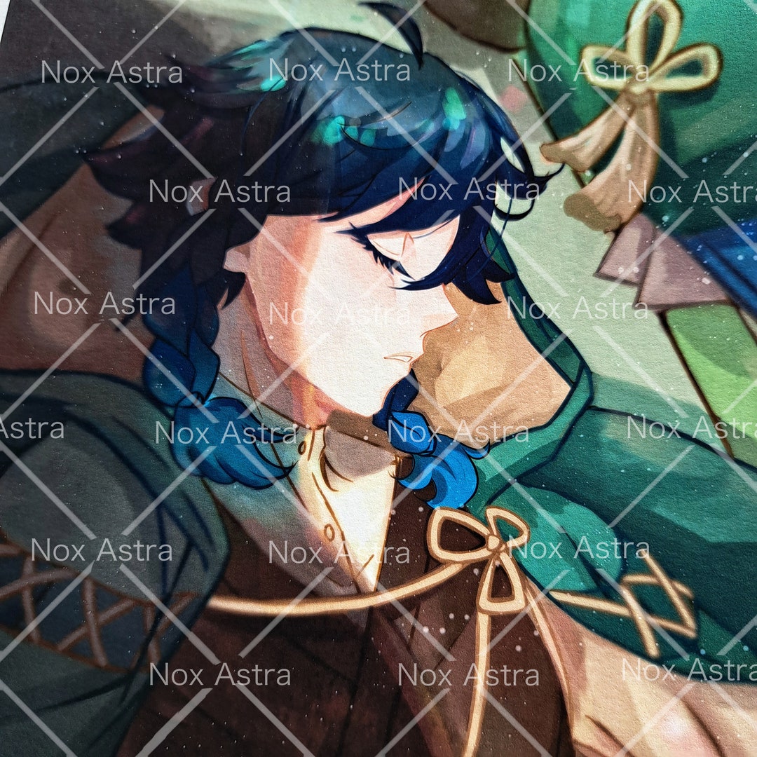 Sleeping Venti Genshin Impact A4 and A5 Fine Art Cotton Print - Etsy