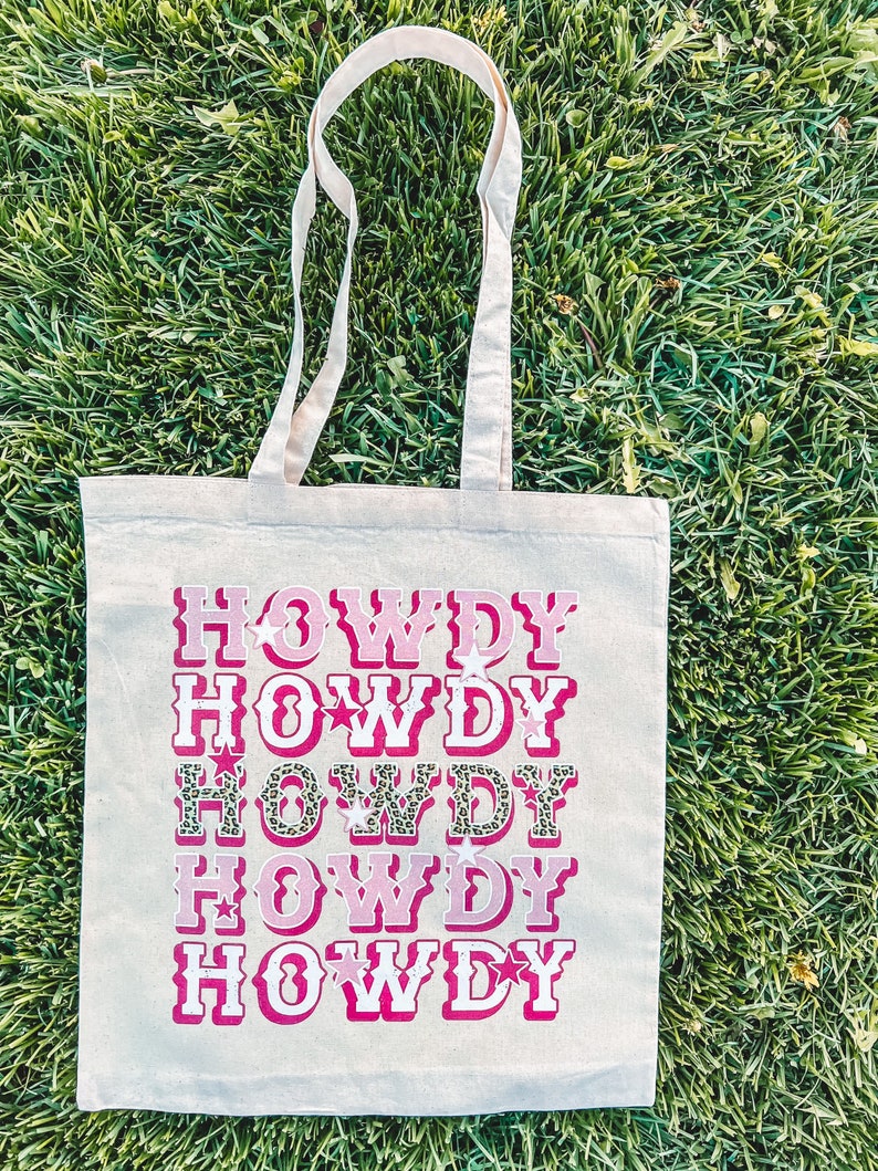 Howdy Pink Western Themed Tote Leopard Print Howdy Tote Pink - Etsy