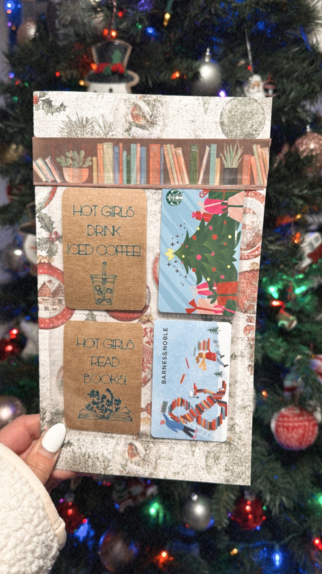 Custom Christmas Gift Cards Personalized Holiday Cards Bookish Gifts ...