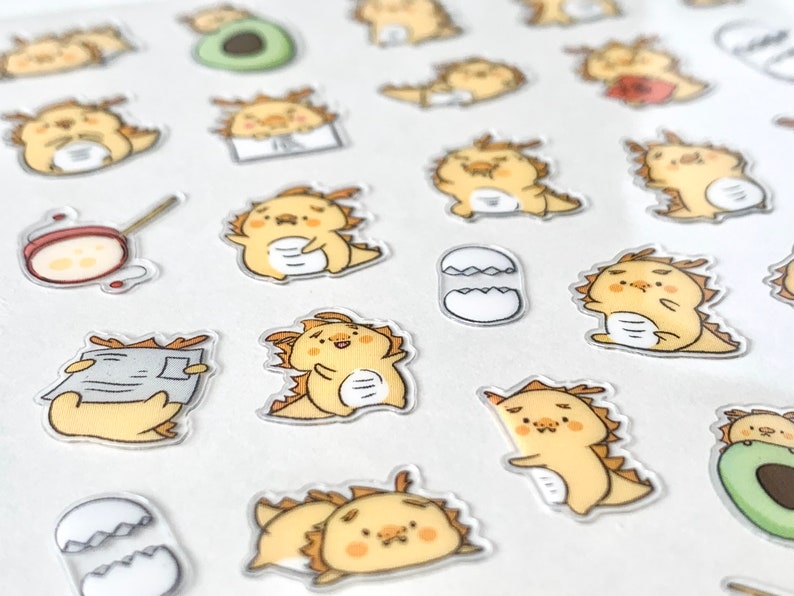 Dreamy Dragon Kawaii Sticker Sheet by Nekoni dragon stickers | Etsy