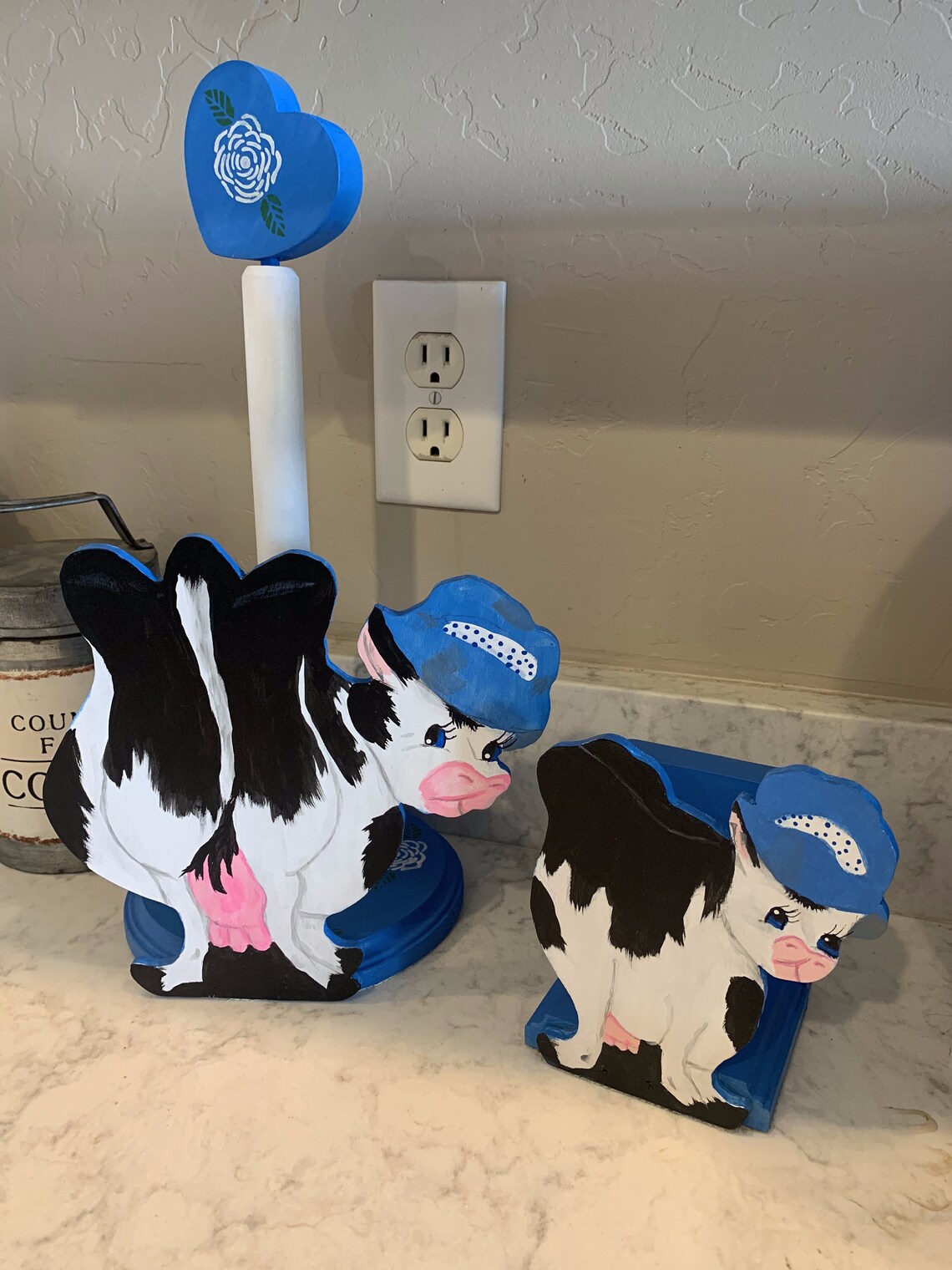 Farm Cow Paper Towel Holder Handmade & Painted - Etsy