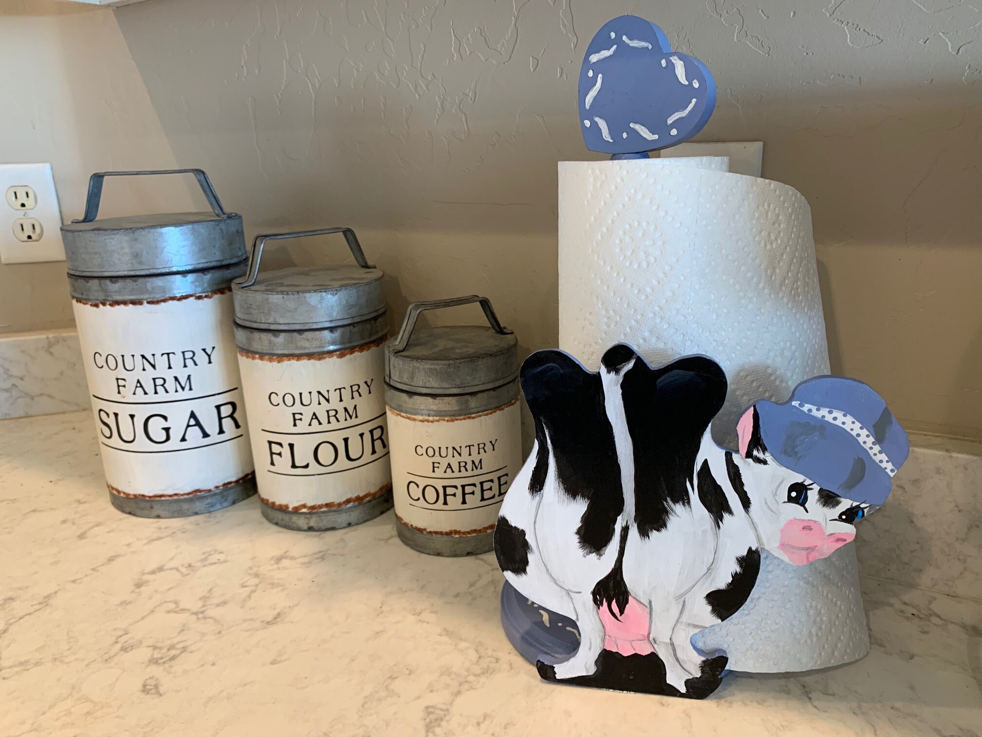 Matching Farm Cow Paper Towel Holder & Cow Napkin Holder - Etsy