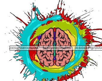 Dripping Brain Svg - Etsy