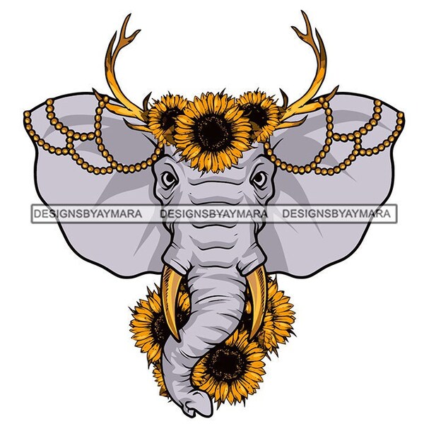 Yellow And Gray Elephant Png Etsy