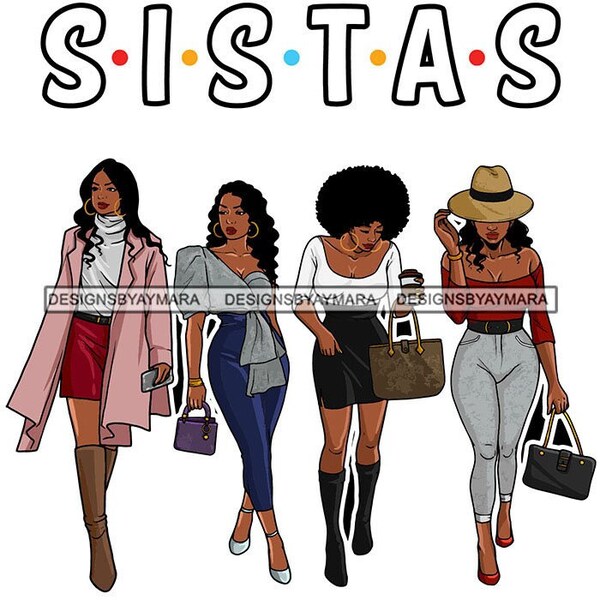 Black Women Friends Png - Etsy