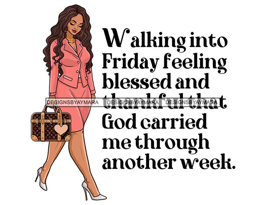 Walking Into Friday Boss Pink Skirt Suit Briefcase Coloring Image for ...