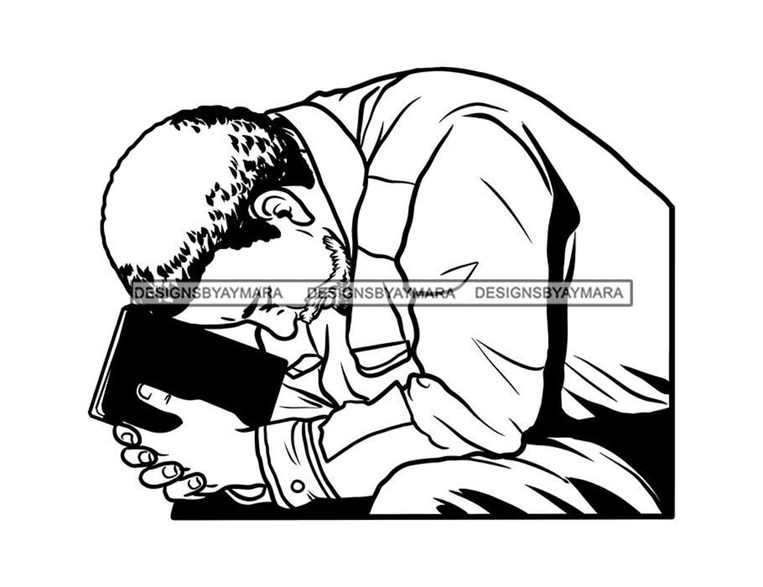 Holy Man Praying Asking God Bible Book Prayers Hands Pray Worship ...