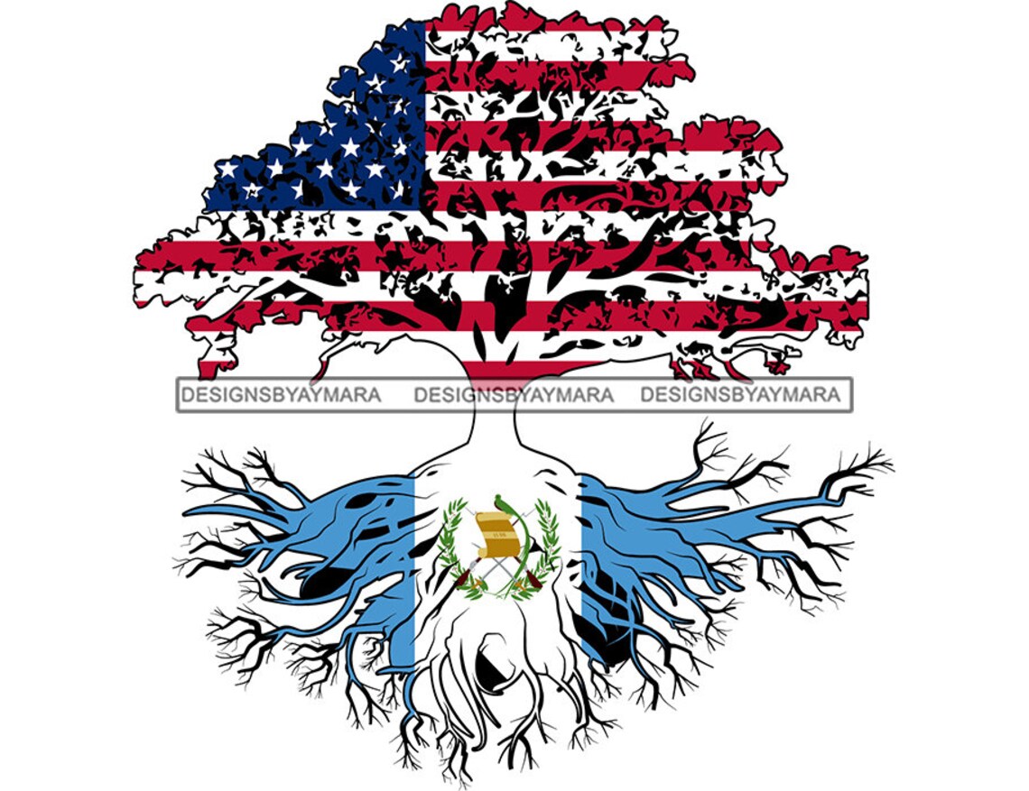 Guatemala Tree Root Flag Flags United States USA Country National ...