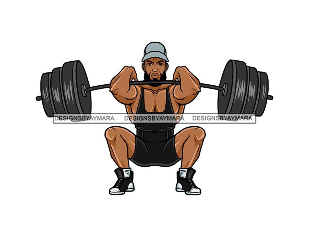 Strong Man Baseball Cap Barbells Squads Exercise Muscles Workout ...