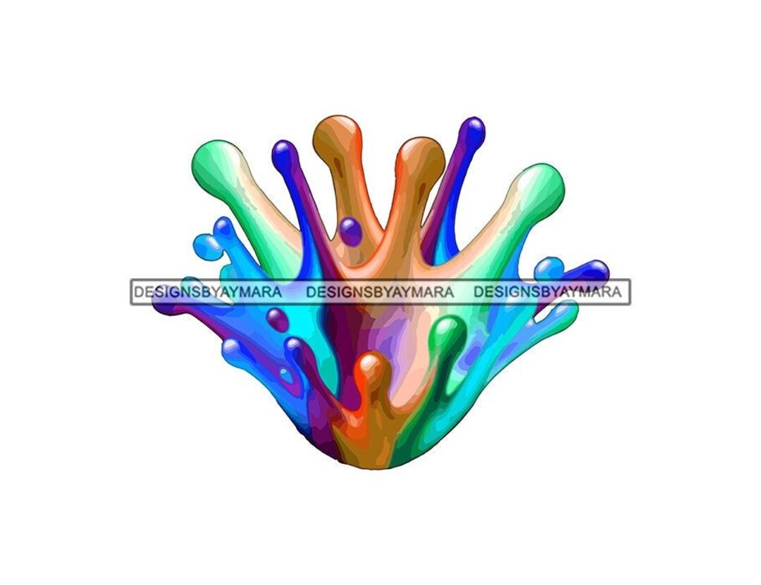 Puddle Splash of Colors Background Paint Bright Green Yellow Blue Red ...