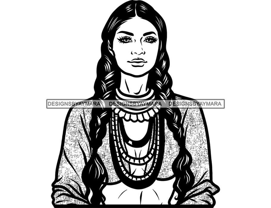 Cherokee Indian Woman Portrait Warrior Spirit Apache Tribal Native ...