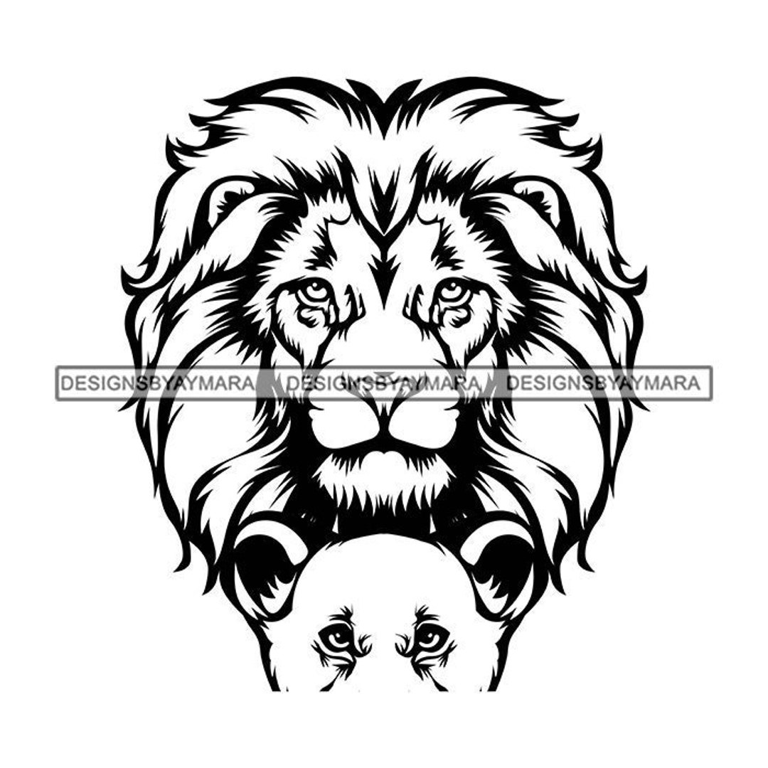 Lion With Dreads Tattoo Drawing