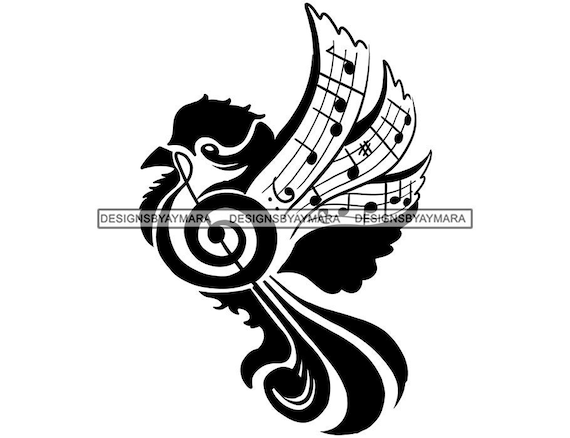 Music Notes With Wings Drawings