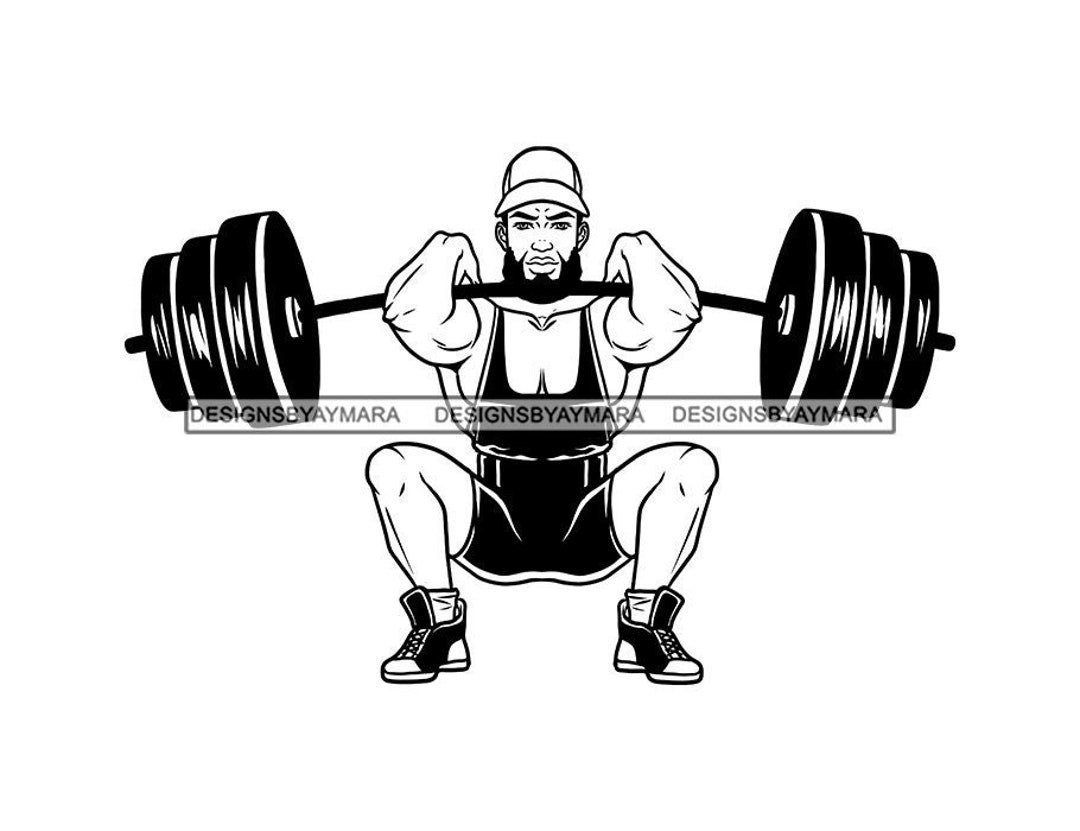 Strong Man Baseball Cap Weight Barbells Muscles Workout Athlete Power ...