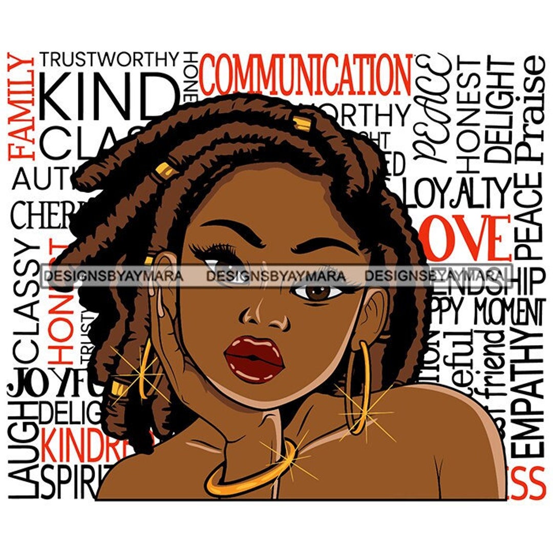 Black Woman Sister Locs Gold Loc Bands Gold Bracelet and Hoop - Etsy