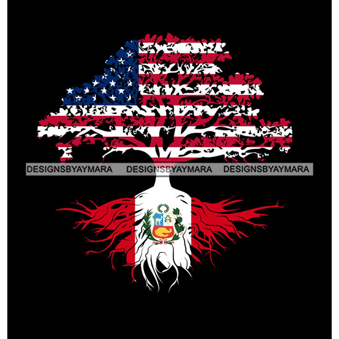 Peru Tree Root Flag Flags United States USA Country National Peruvian ...