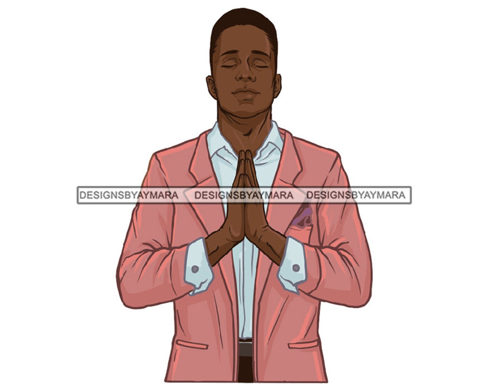 Afro Man Praying SVG Male Guy Person Prayer Religious Gospel - Etsy