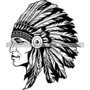 Cherokee Indian Man Ethnic Native American Headdress Feather ...